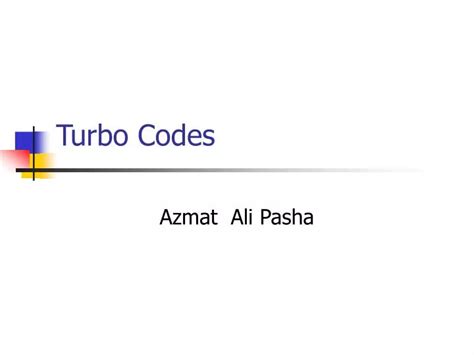 Ppt Turbo Codes Powerpoint Presentation Free Download Id551087