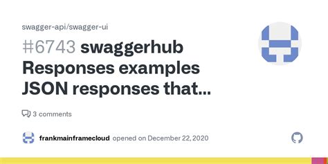 Swaggerhub Responses Examples Json Responses That Used To Show Proper Formatting No Longer Do