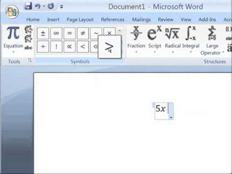 Microsoft Word 2007 Equation Editor Shortcuts Tessshebaylo