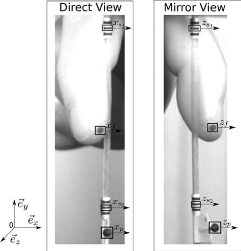 markers used to determine finger and string trajectories and string