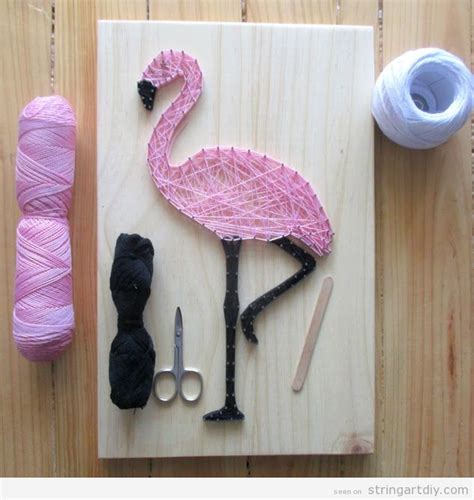 How To Make A Flamingo String Art Step By Step String Art Diystring