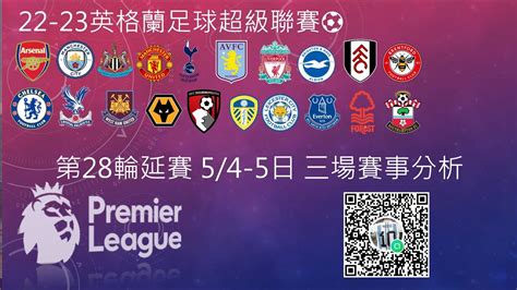 『英超賽事分析』英超28輪延賽 5月4日 5日 三場賽事分析 利物浦vs富勒姆 曼城vs西漢姆聯 布萊頓vs曼聯 英格蘭足球超級聯賽⚽ 英超 足球預測 足球分析 Youtube