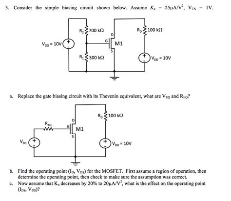 Solved Consider The Simple Biasing Circuit Shown Below