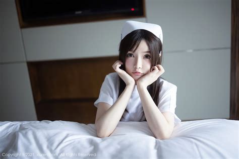 [xiuren] No 3114 Goddess Nuomiko Mini White Nurse Uniform Theme Private Lace Underwear Show Hao