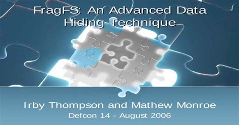 Fragfs An Advanced Data Hiding Technique Pdf Document