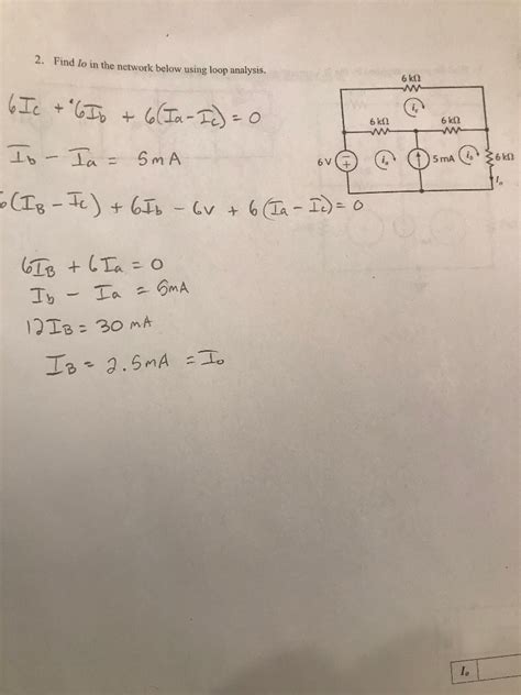 Solved 2 Find To In The Network Below Using Loop Analysis