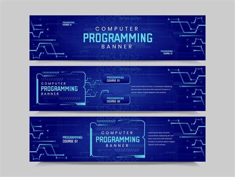 Premium Vector Computer Programming Banner Design Banner Design For