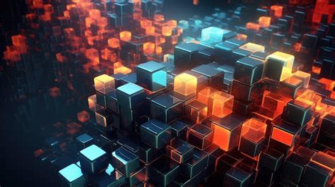 Premium Ai Image Design Voxel Nano Structure Illustration 3d Science Macro Backdrop Research