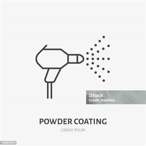스프레이 자동차 그림 플랫 라인 아이콘 페인트는 로그인을 작동합니다 분말 코팅 서비스에 대 한 얇은 선형 로고 가리기에 대한 스톡 벡터 아트 및 기타 이미지 Istock