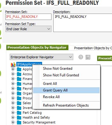 IFS 9 Database Read Only User For IFS Community
