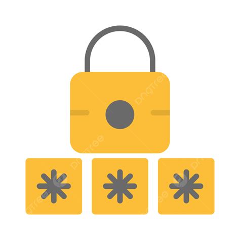 Password Flat Icon Vector Lock Locked Password Png And Vector With