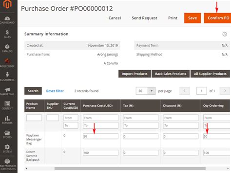 Magento 2 Extension For Purchase And Supplier Management