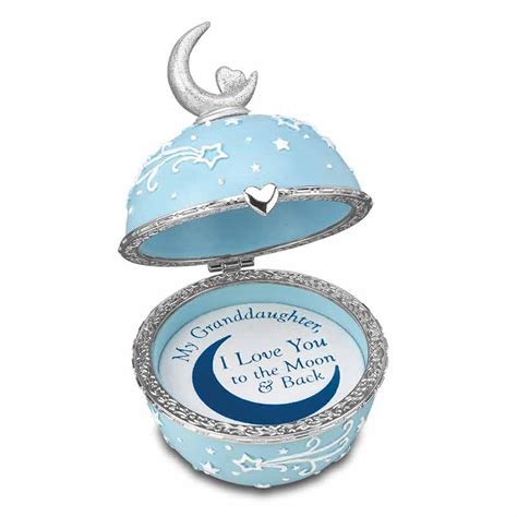 My Granddaughter I Love You To The Moon And Back Musical Keepsake Box