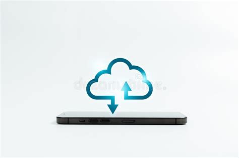 Cloud Computing Storage Network Concept Smartphone With Cloud Storage
