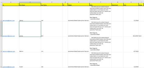 how to bulk send emails from excel spreadsheet by automation feed
