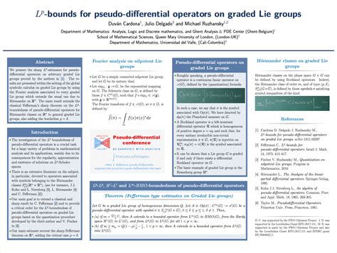 Pseudo Differential Operators Ghent Analysis And Pde Center