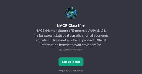 Nace Classifier Economic Activity Classification Taaft