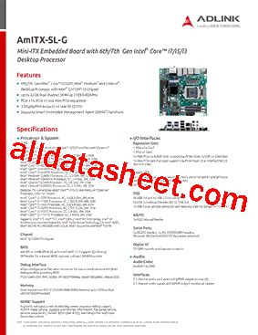 AMITX SL G Datasheet PDF Adlink Technology Inc