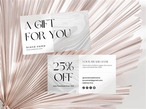 Coupon Card Template Editable Discount Voucher Printable Small