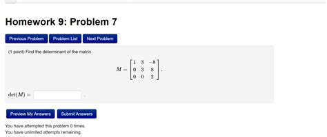 Solved Homework 9 Problem 7 Previous Problem Problem List