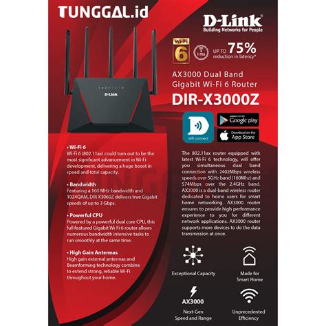 Jual D Link Dir X3000z Wifi Router Ax3000 Wifi 6 Mesh Gigabit Wireless