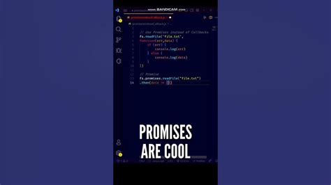 😋😋 Awesome Way To Use Promises Instead Of Callbacks In Js Shorts Javascript Programming