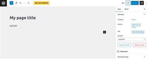 No Bug Content Of Page Using A Single Page Template Does Not Show On