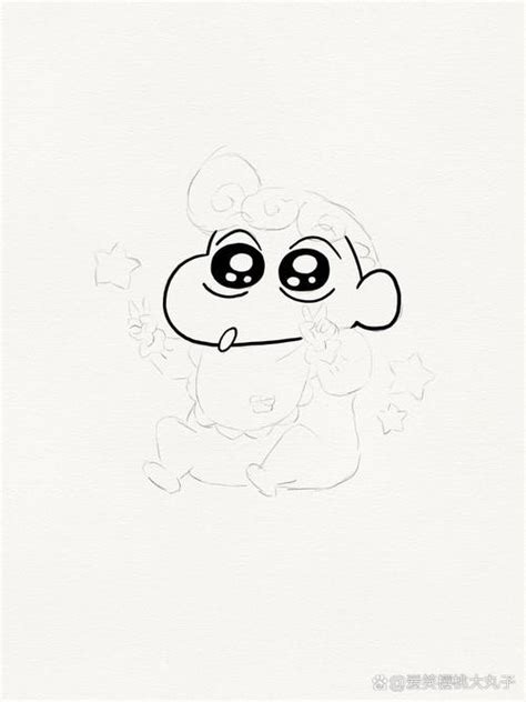 简笔画蜡笔小新整个人简单又好看（漂亮13张） 简笔画图片大全