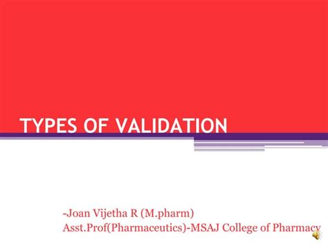 What Are The Different Type Of Validation Ppt
