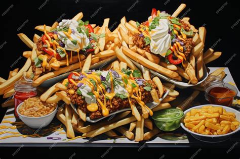 Premium Photo A Feast Of Colorful Papas Locas Traditional Papas Locas