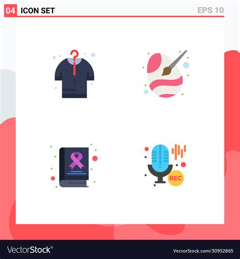 User Interface Pack 4 Basic Flat Icons Buy Vector Image
