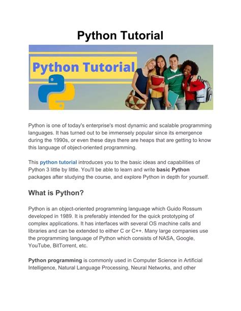 Ppt Python Tutorial Powerpoint Presentation Free Download Id9928004