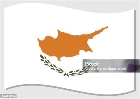 키프로스 벡터 그래픽의 물결 치는 깃발 키프로스 국기 그림을 흔들며 바람에 키프로스 국가 플래그 Wavin자유와 독립의 상징이다