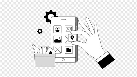 Ilustrasi Desain UX UI Aplikasi Seluler Png PNGWing