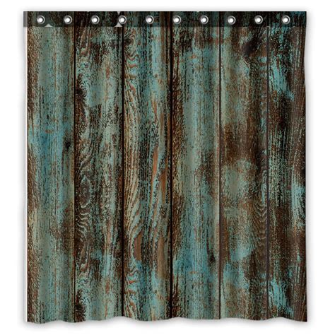 CHARMHOME Welcome Waterproof Decorative Rustic Old Barn Wood Art Shower