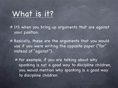 Counter Argument Presentation