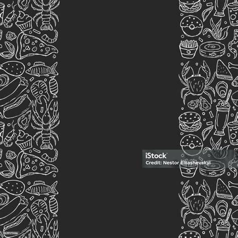 음식 배경을 그렸습니다 텍스트를 위한 장소가 있는 낙서 음식 그림 과일에 대한 스톡 벡터 아트 및 기타 이미지 과일 낙서 드로잉 당근 Istock