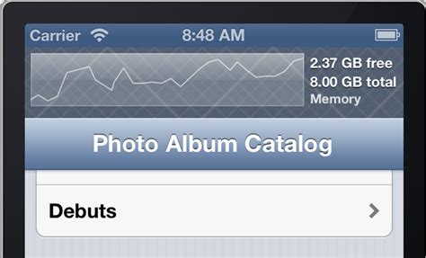 Objective C Viewing And Displaying Memory Usage On Iphone Stack Overflow