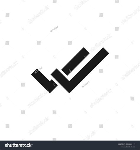 Picture Two Overlapping Ticks Stock Vector Royalty Free 2033452157
