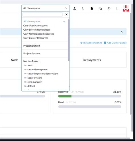 Namespace Filter Causes Scroll Bars When Opened When Top Banner Is
