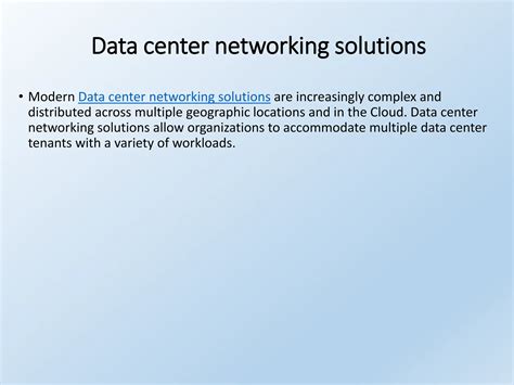 Mds Cs Data Center Networking Solutions Ppt
