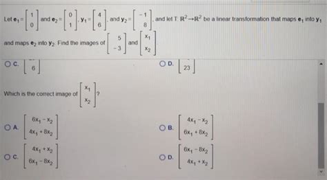 Solved Let E1 And E2 And Y2 And Let R2 R2 Be A Linear