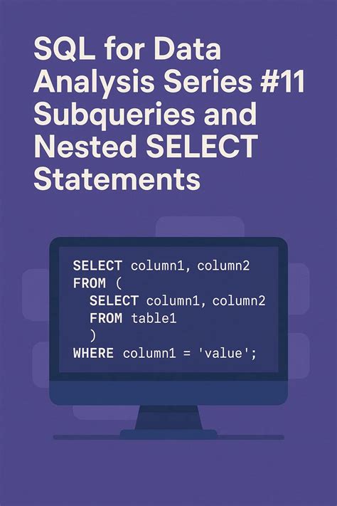 Sql For Data Analysis Series 11 Subqueries And Nested Select Statements By Byte Architect