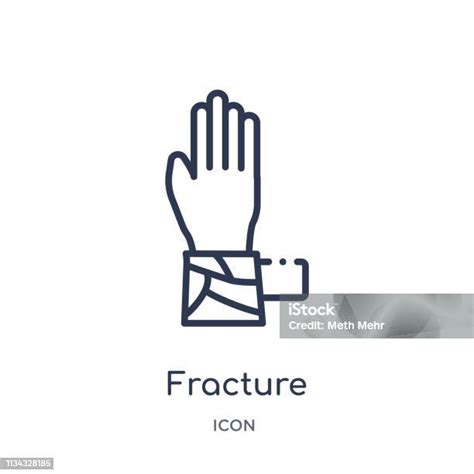 보험 개요 컬렉션에서 선형 골절 아이콘입니다 얇은 라인 골절 아이콘 흰색 배경에 고립입니다 골절 유행 그림 건강관리와 의술에 대한 스톡 벡터 아트 및 기타 이미지 Istock