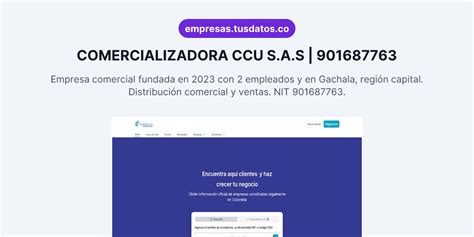 Comercializadora Ccu Sas 901687763 Tusdatos Empresas