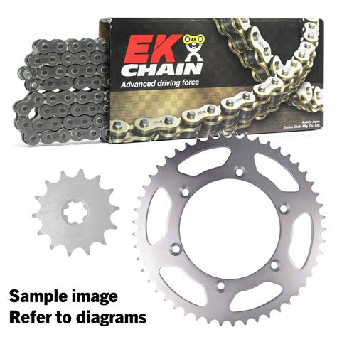 Ek X Ring Chain And Sprocket Kit For 2010 2013 Kawasaki Z1000 1542