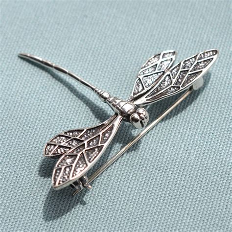 Sterling Silver Dragonfly Brooch By Martha Jackson Sterling Silver