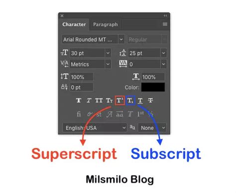 Cara Membuat Superscript Dan Subscript Di Photoshop Milsmilo Blog