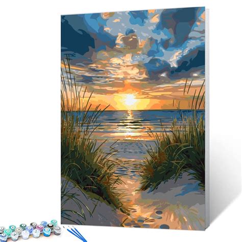 Tropical Seascape Painting Paint By Number Kits 16 X 20 Inch Sea Scene