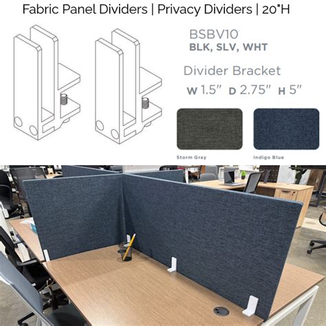 Fabric Desk Divider Tackable Fabric Panel 20h